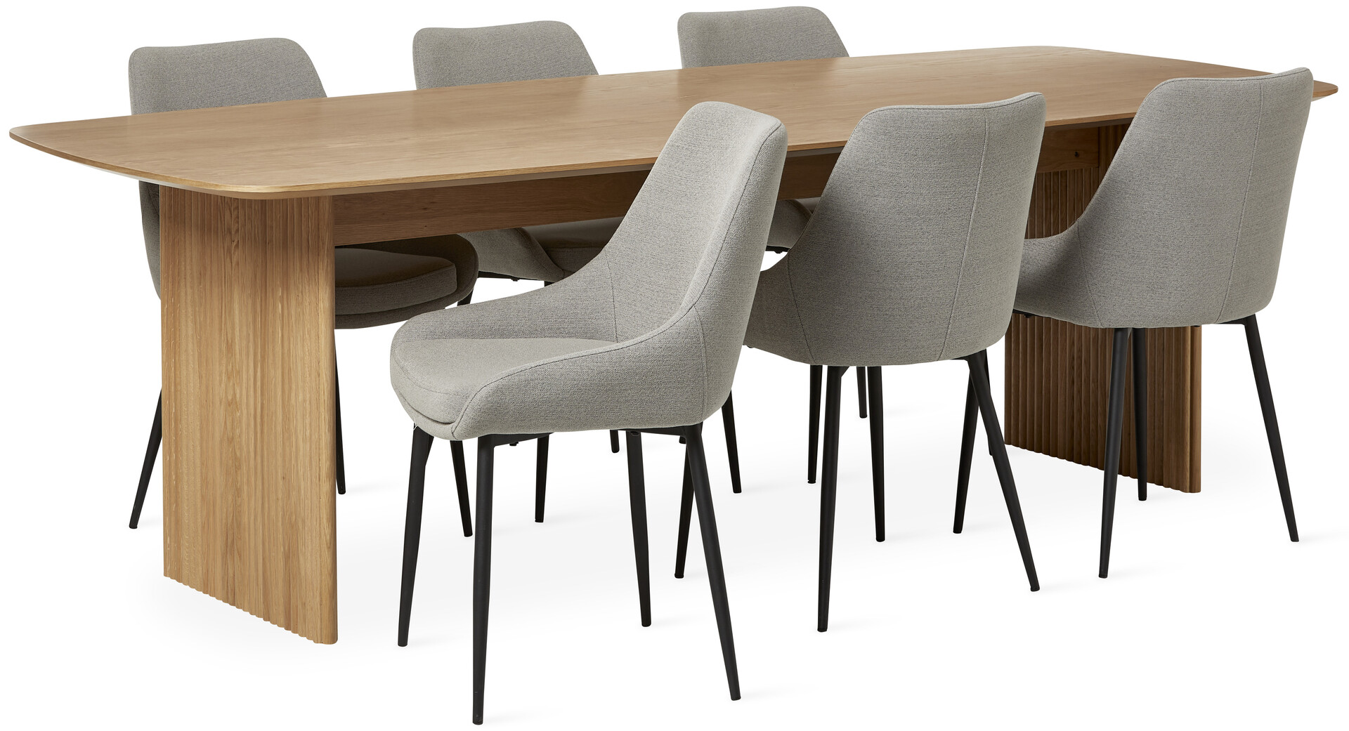 Ines Matgrupp med 6 stolar Leon | Mio