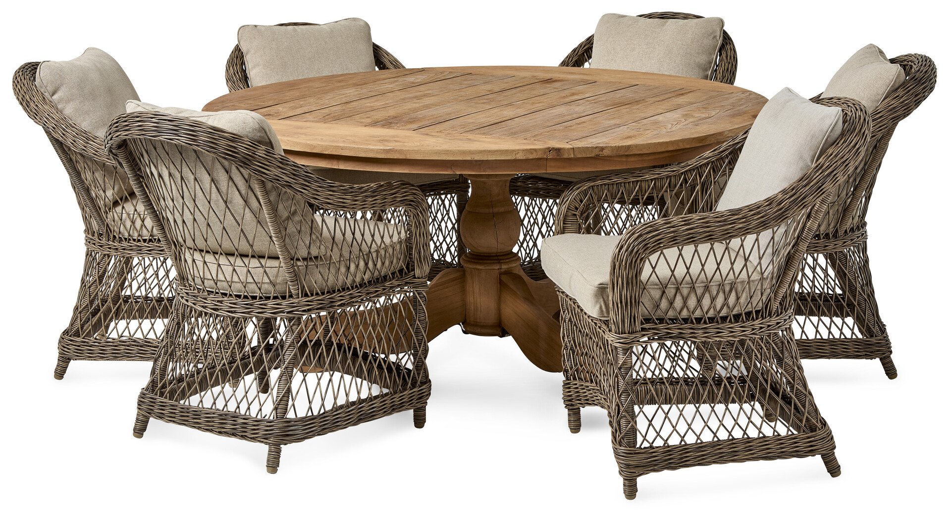 Woodstock/River Utegrupp med bord och 6 stolar | Mio