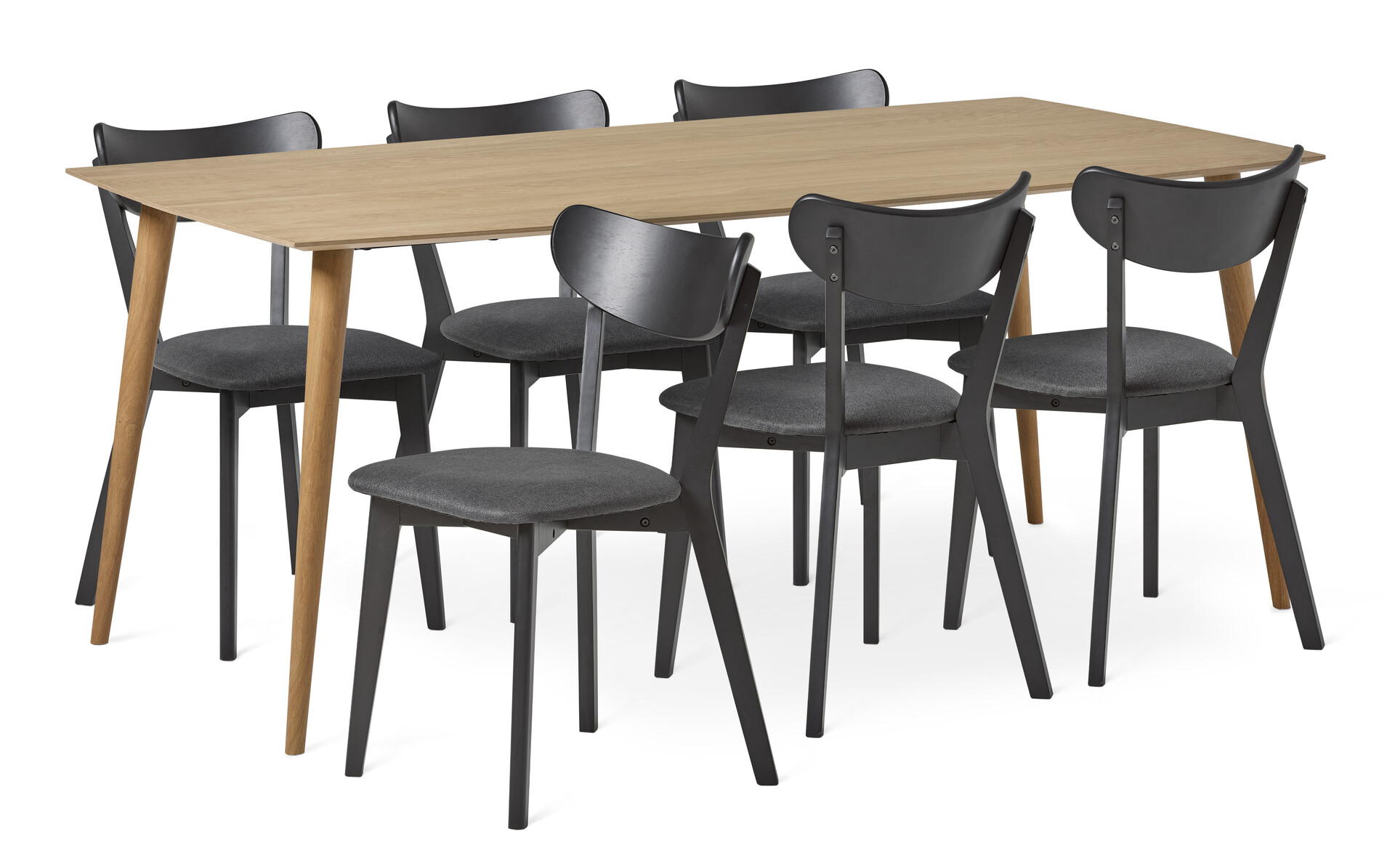 Plaine Matgrupp med 6 stolar Lucas | Mio