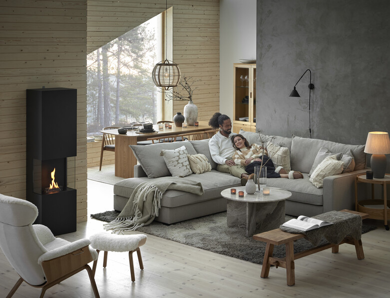 Rossi 2-sits soffa med divan vänster | Mio