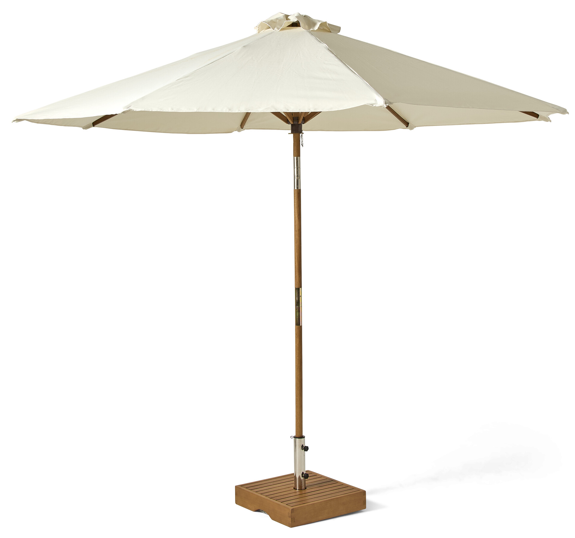 Solviken Parasoll, Ø 300 cm med träskydd till parasollfot | Mio