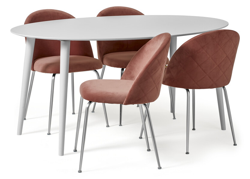 Plaine Matgrupp med 4 stolar Kiwi | Mio