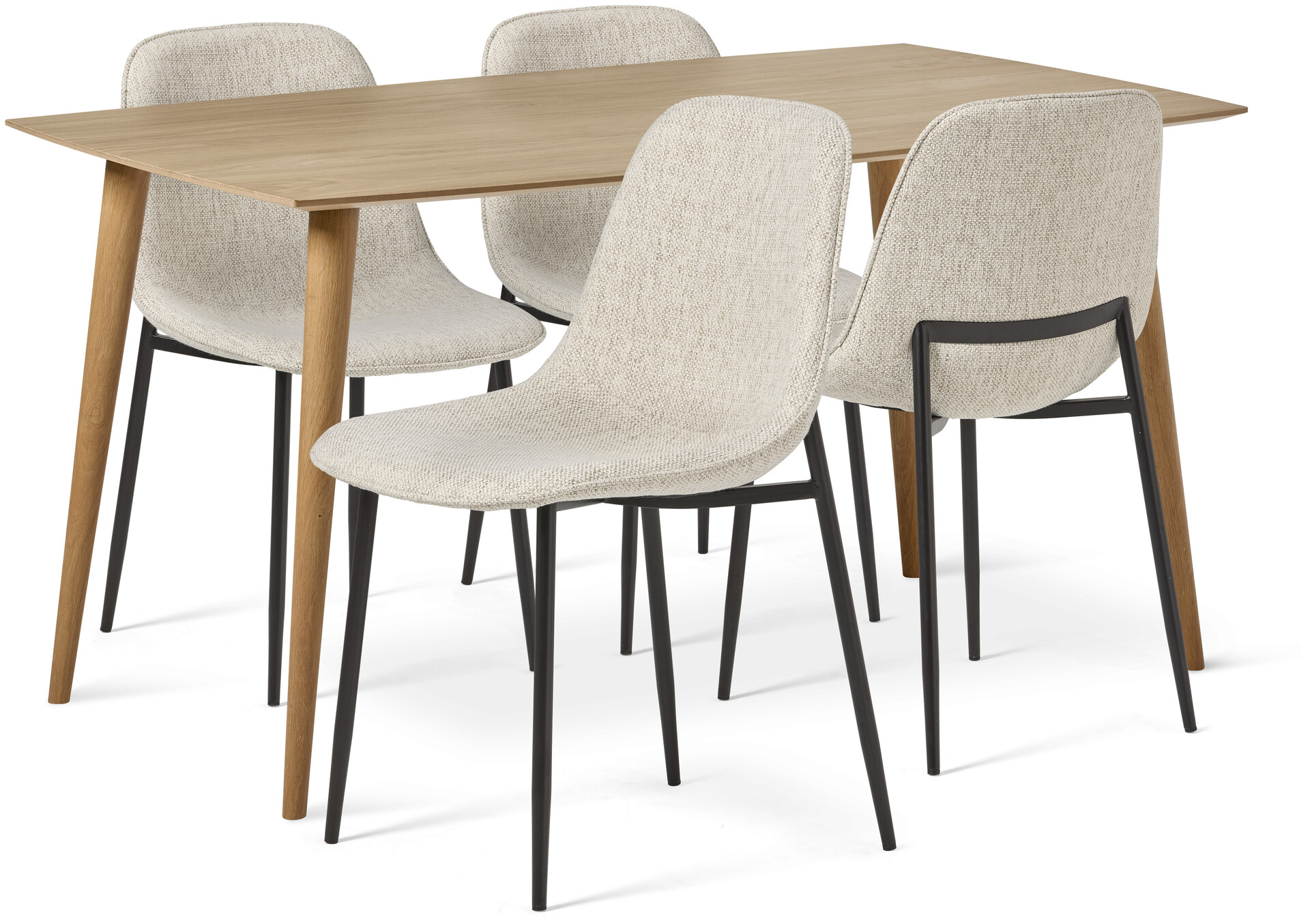Plaine Matgrupp med 4 stolar Melic | Mio