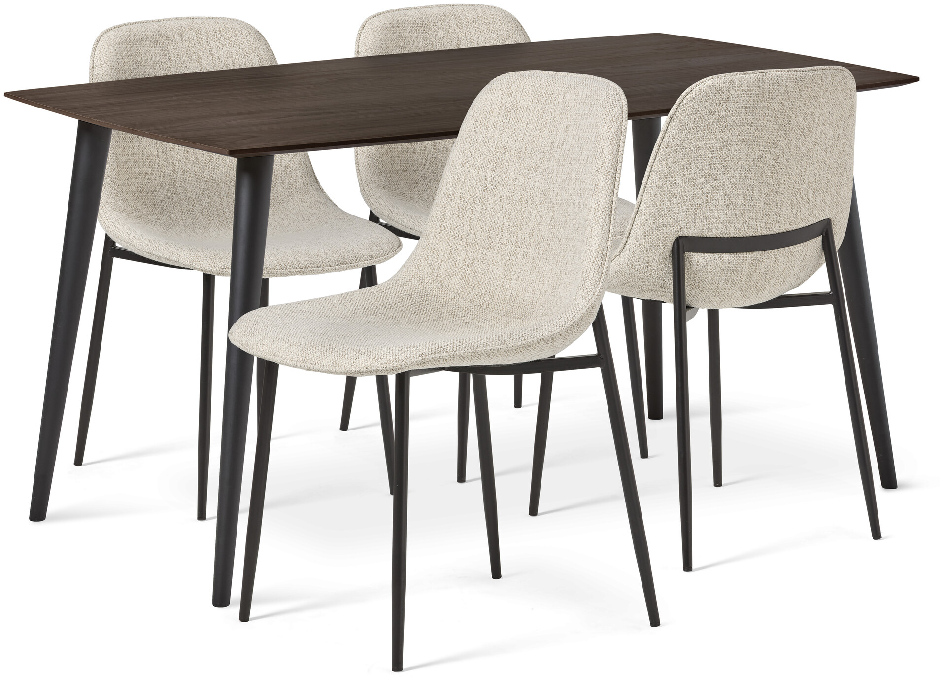 Plaine Matgrupp med 4 stolar Melic | Mio