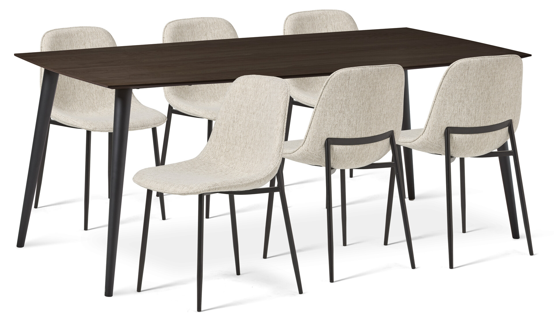 Plaine Matgrupp med 6 stolar Melic | Mio