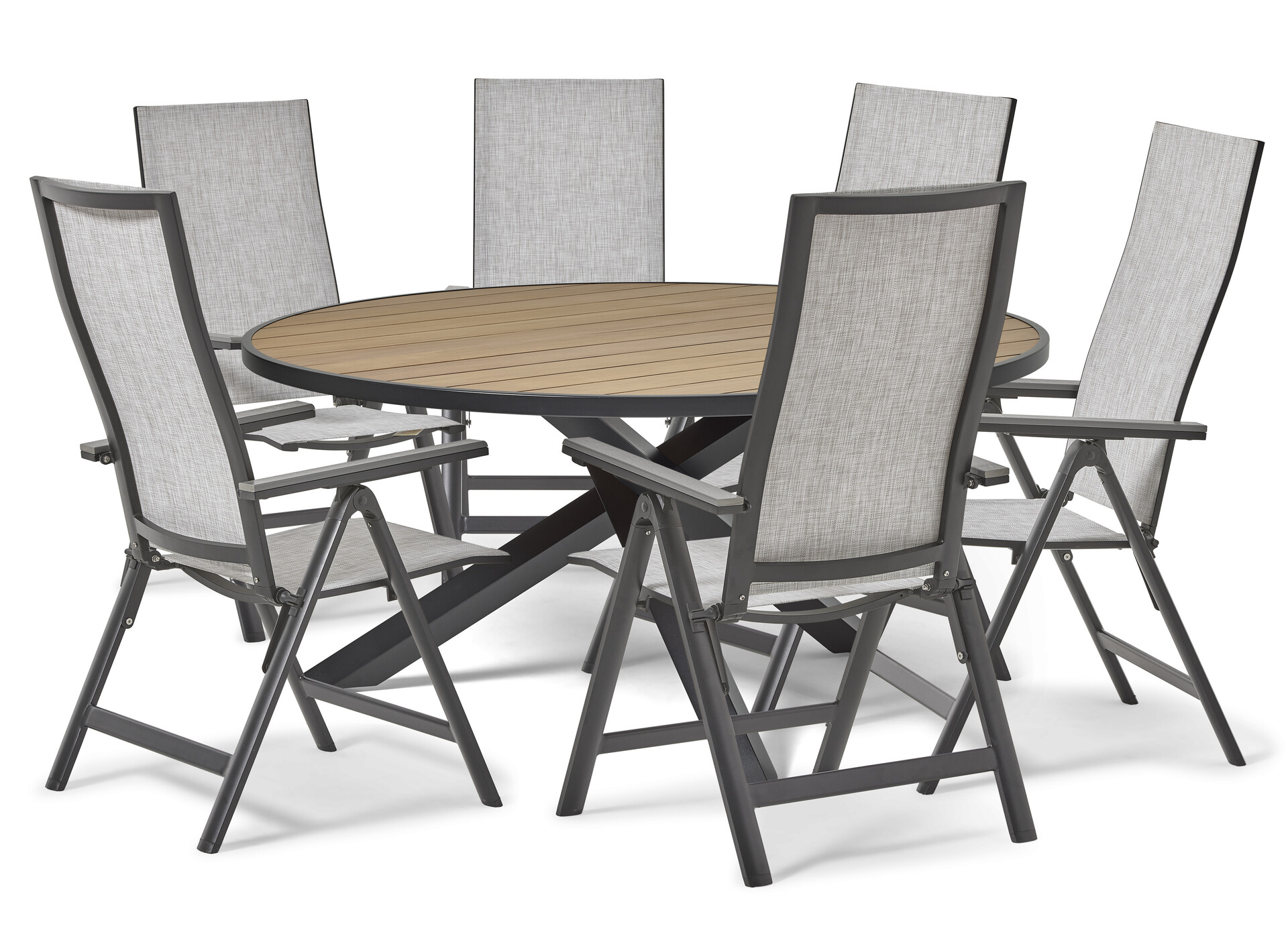 Modena Utegrupp med bord och 6 positionsstolar | Mio