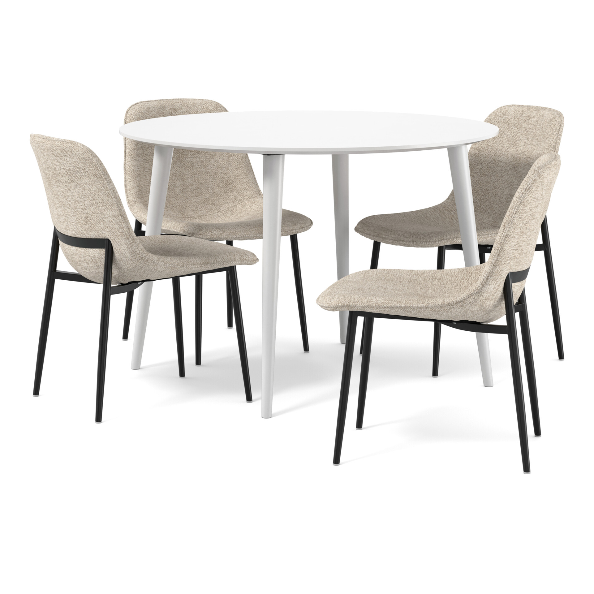 Plaine Matgrupp med 4 stolar Melic | Mio