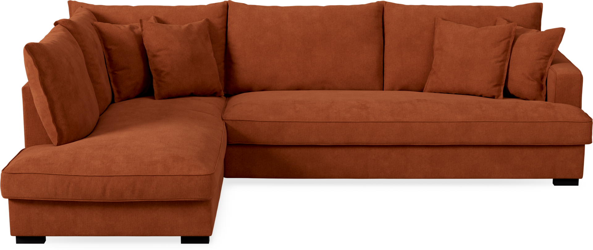 Mila 3-sits soffa med divan vänster, hel dyna | Mio