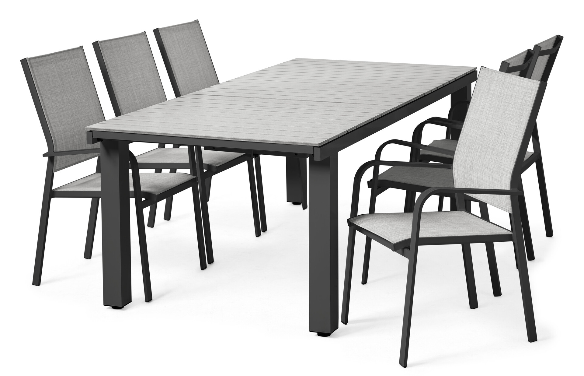 Modena Utegrupp med bord och 6 stolar | Mio