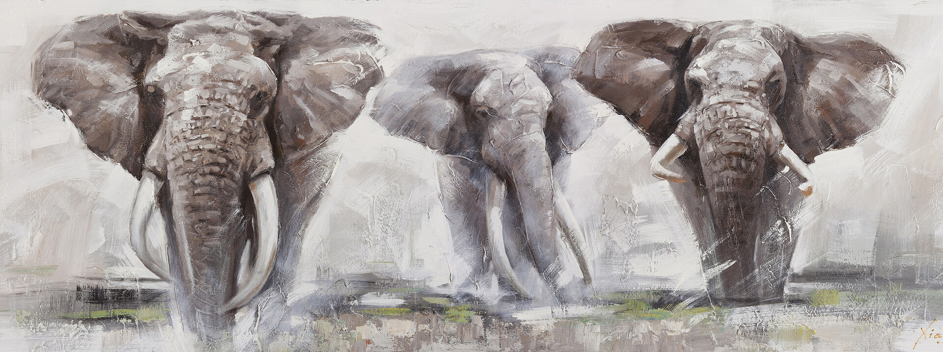 Elefant Tavla, 60x160 cm | Mio