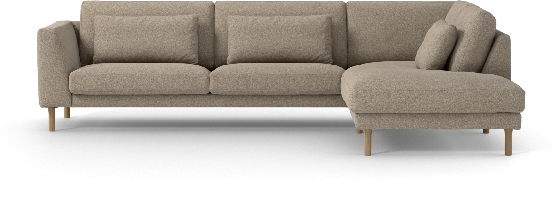 Willow 3-sits soffa med divan höger, fast klädsel | Mio